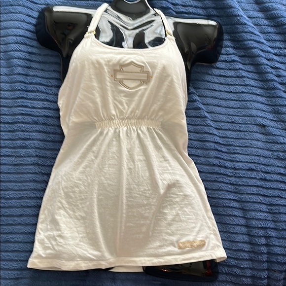 Harley-Davidson | Tops | Harley Davidson Beige Halter Top | Poshmark